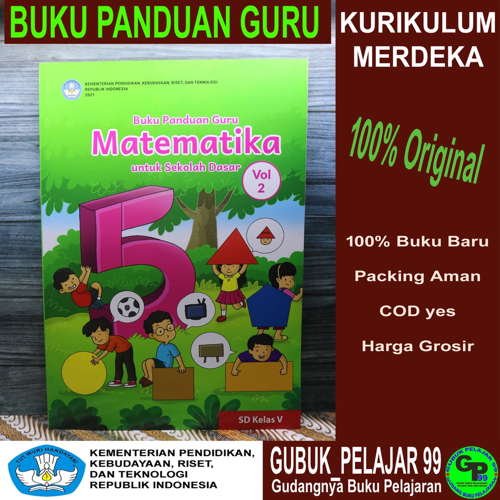Jual Buku Panduan Guru MATEMATIKA Untuk SD/MI Kelas 5 Vol 2 Kurikulum MERDEKA Kemdikbudristek ...