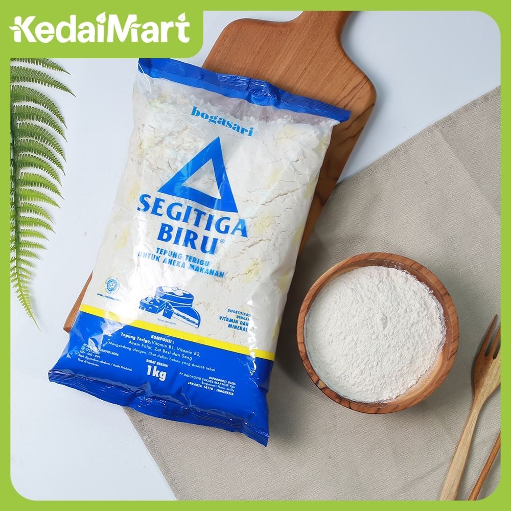 Jual Bogasari Tepung Terigu Segitiga Biru 1 Kg | Shopee Indonesia
