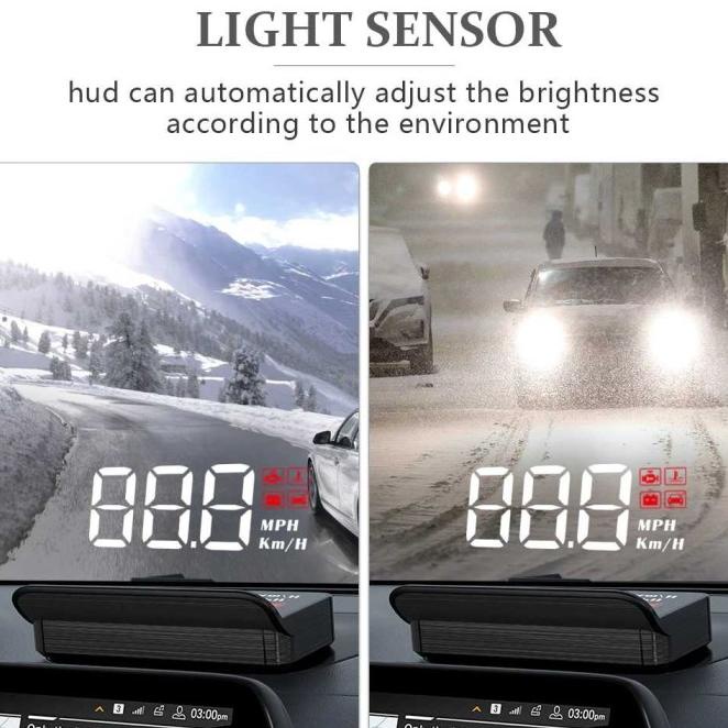 Jual Display Hud Mobil Obd2 Speedometer Head Up Digital Projector ...