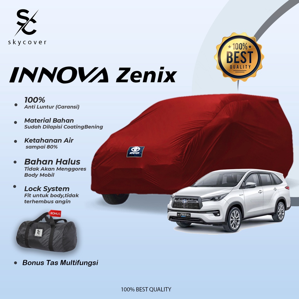 Jual Body Cover Mobil Innova Zenix Hybrid 2022 2023 Sarung Mobil All ...