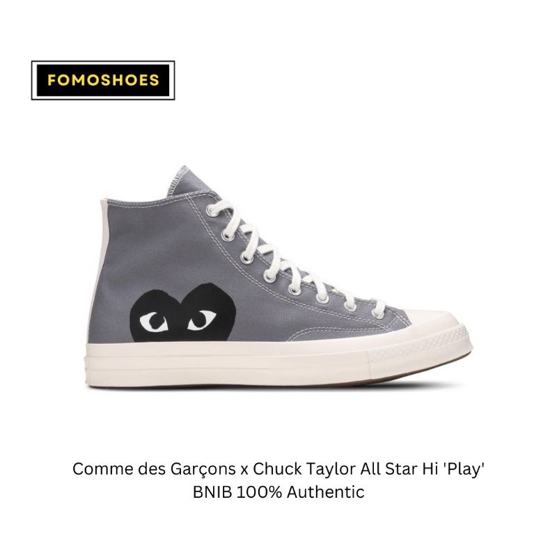 Jual Converse Chuck Taylor CDG X Play Hi - Grey | Shopee Indonesia