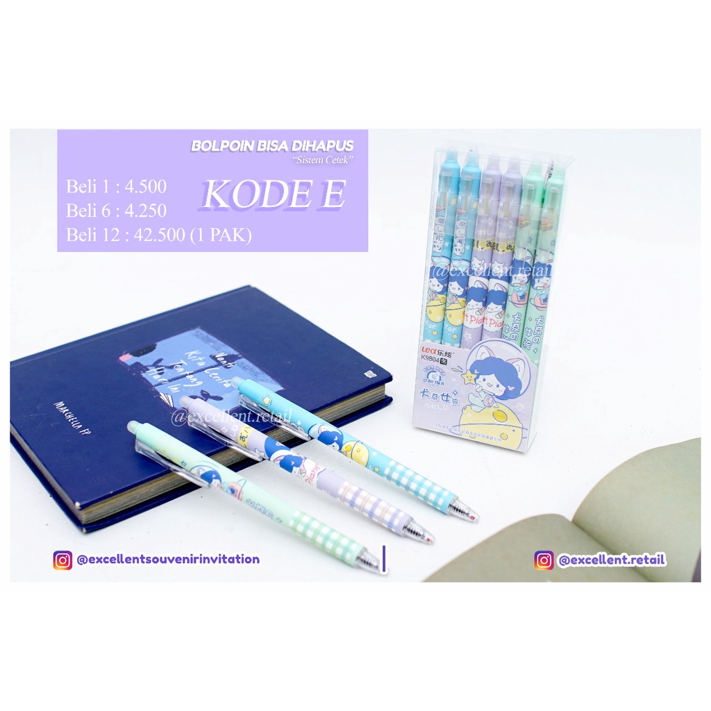 Jual BOLPOIN BISA DIHAPUS /PENA HAPUS MOTIF / PENA BISA DIHAPUS / PENA ...