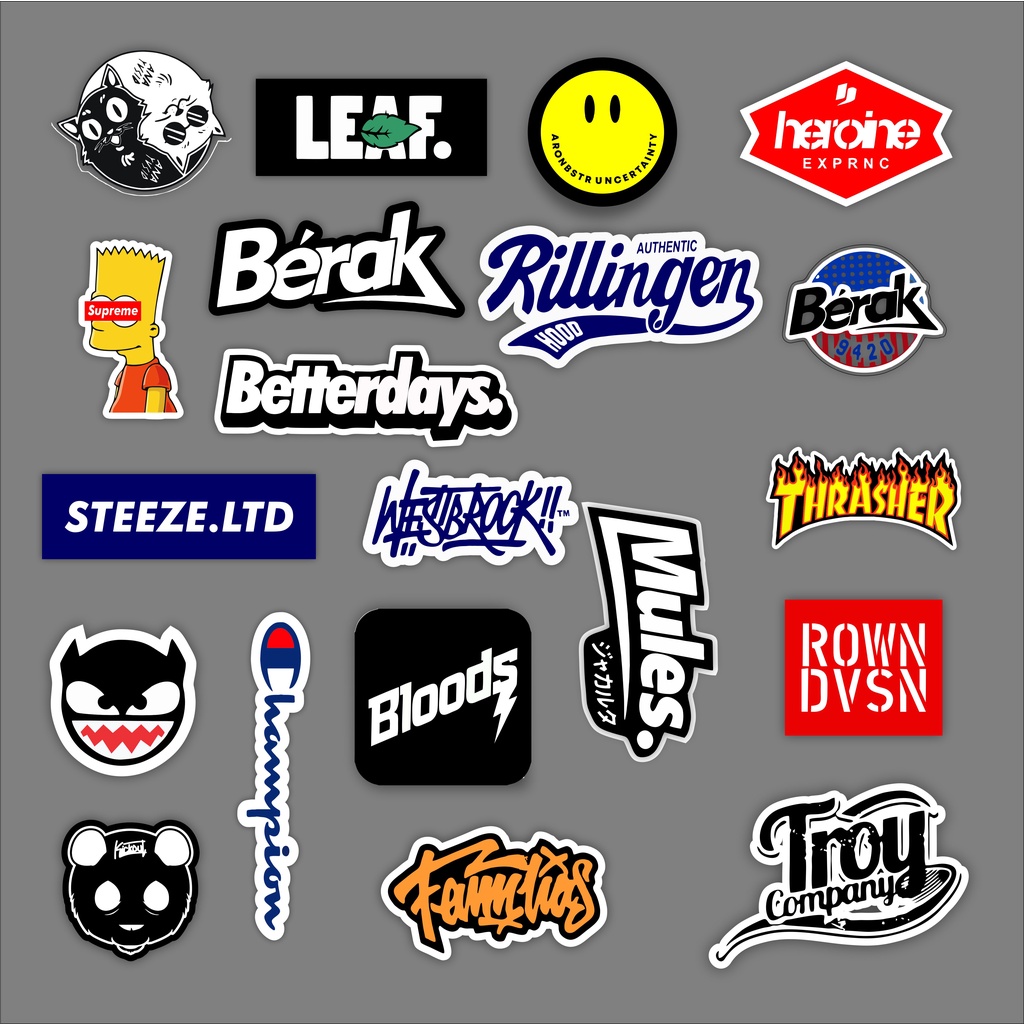 Jual STIKER BRAND DISTRO GRAFTAC BISA PILIH HYPEBEAST STRIPING STICKER ...
