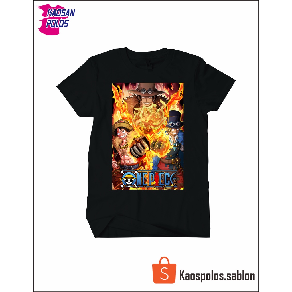 Jual KAOS ANIME ONE PIECE SABLON PRINTING SATUAN FULL WARNA COTTON ...