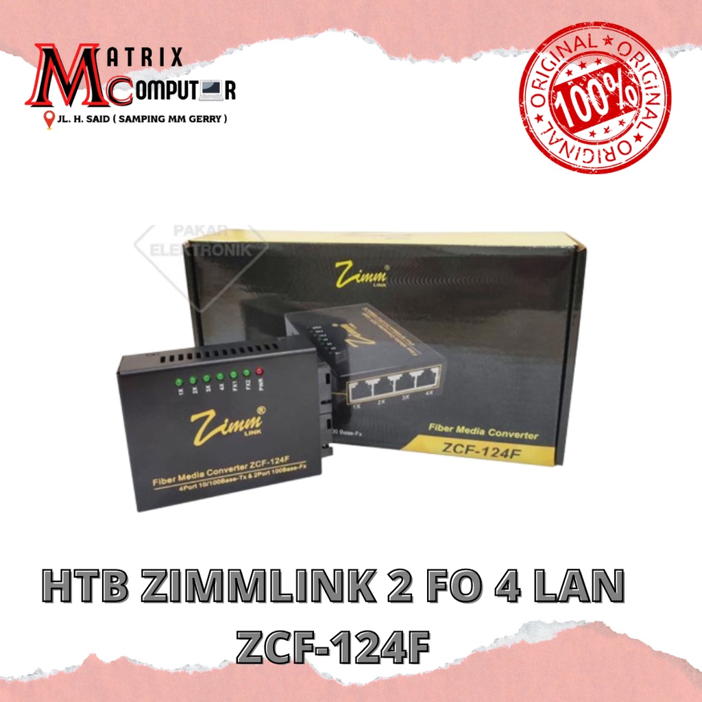 Jual HTB 2 FO 4 LAN ZIMMLINK ZCF-124F | Shopee Indonesia