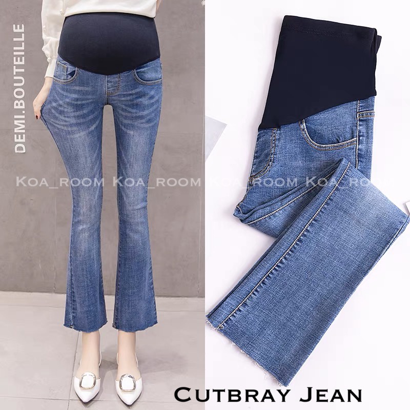 Jual Maternity Cutbray Jeans ( Celana Hamil Jeans Cutbray ) | Shopee ...