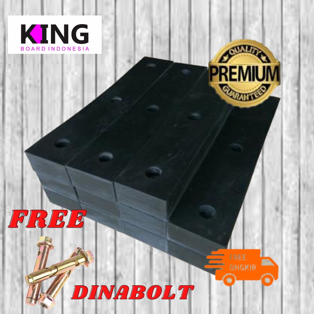 Jual Karet Rubber Loading Dock kotak Penahan Benturan Mobil 10x15x100 ...