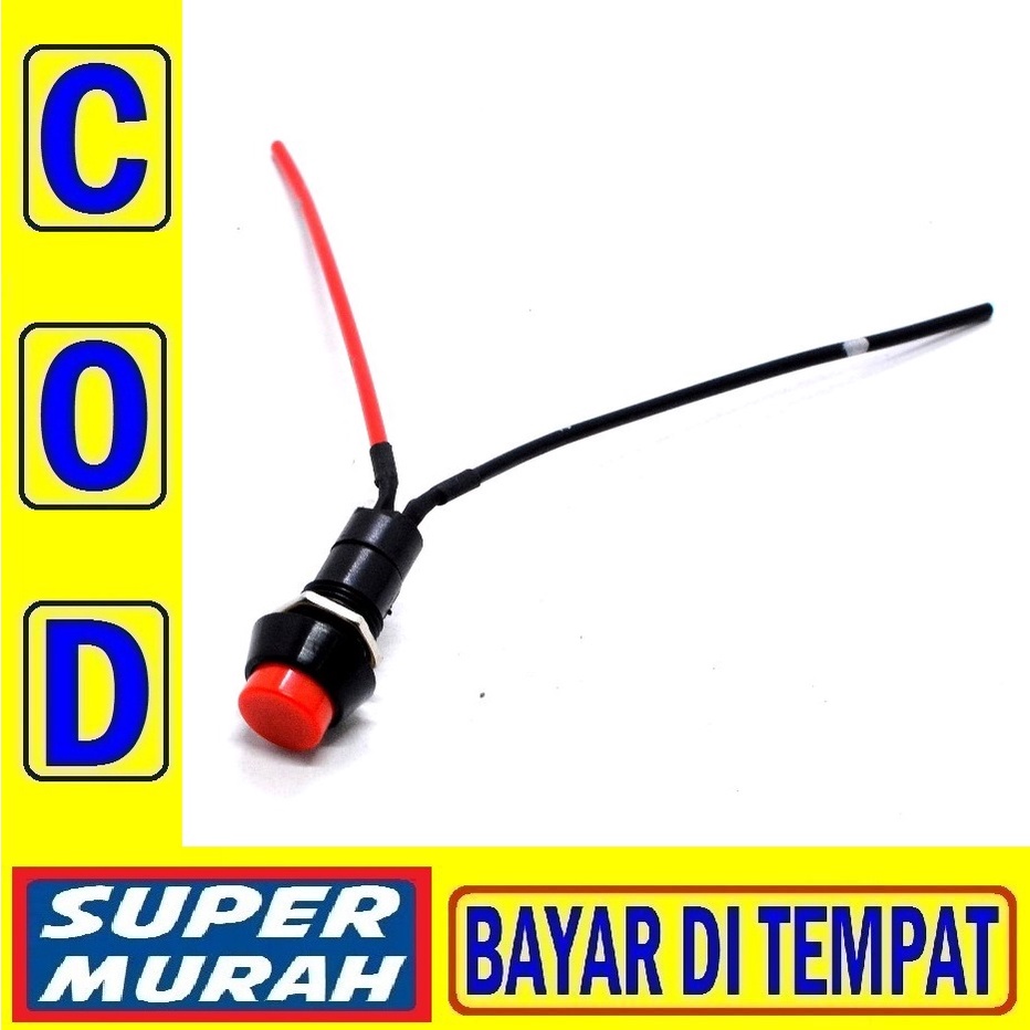 Jual 3E SAKLAR KABEL PUSH ON OFF besar bulat tombol on off toggle ac ...