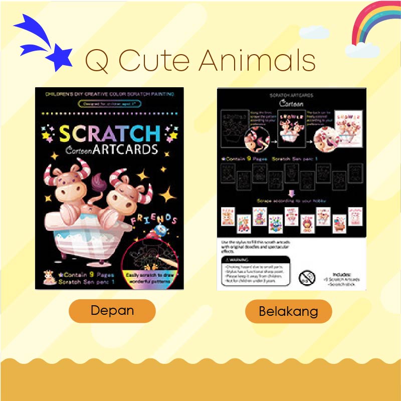 Jual MAINAN KERTAS MAINAN SCRATCH ART CARD PAPER 9 PACK KARTU SENI ...