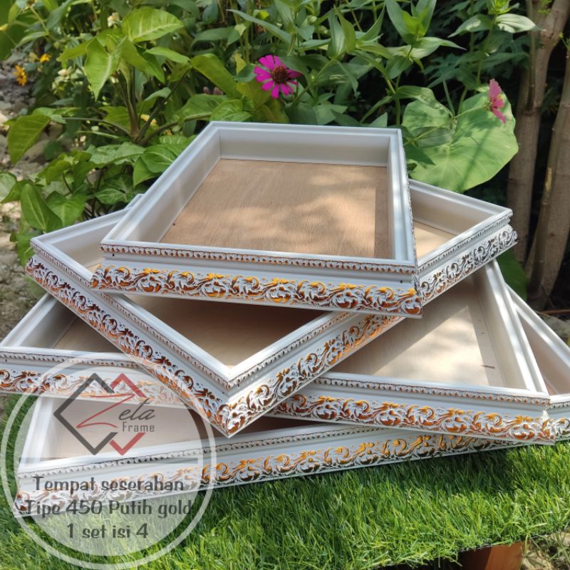 Jual Tipe 450 - Kotak seserahan ukir fiber 1 set isi 4 ukir putih dan ...