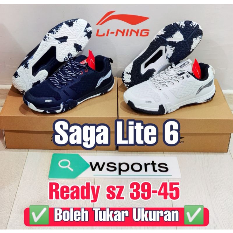 Jual Sepatu Badminton LiNing Saga Lite SAGALITE 5 6 Original | Shopee ...