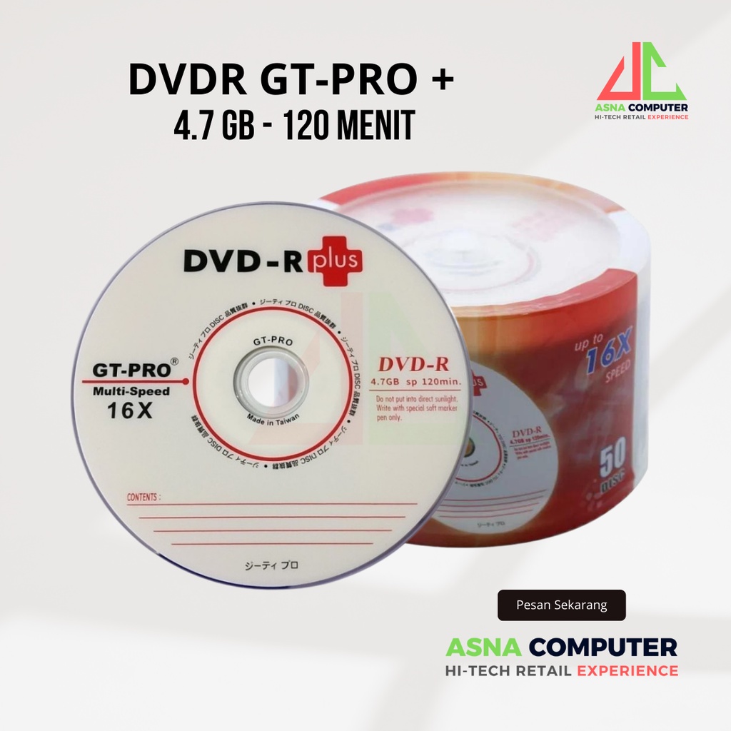 Jual DVD DVDR Disk Kosong Burning Disc Blank Media Recordable 4.7GB ...