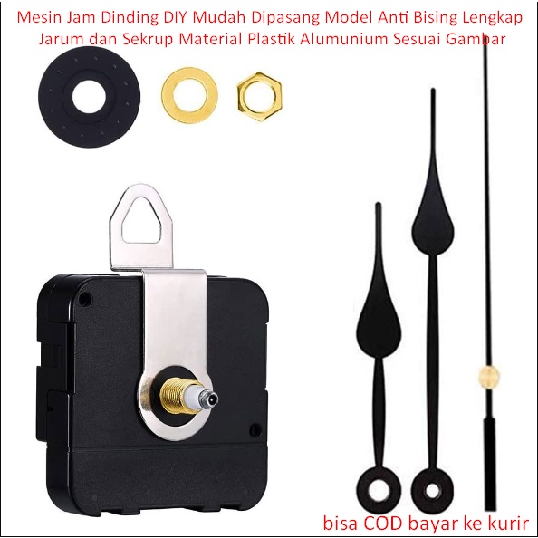 Jual Mesin Jam Dinding DIY Mudah Dipasang Model Anti Bising Lengkap ...
