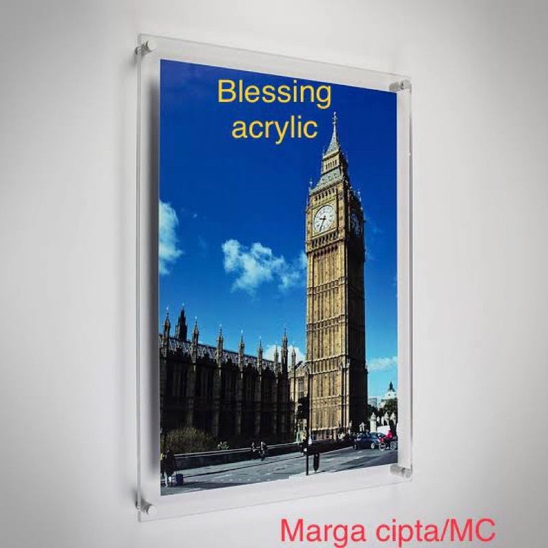 Jual Acrylic akrilik frame poster wall display 2mm double ukuran a3 ...
