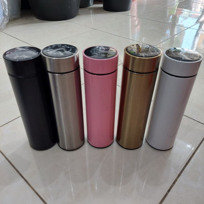 Jual Botol Termos Temperatur LED 500ml Stainless Display Suhu Air Panas ...