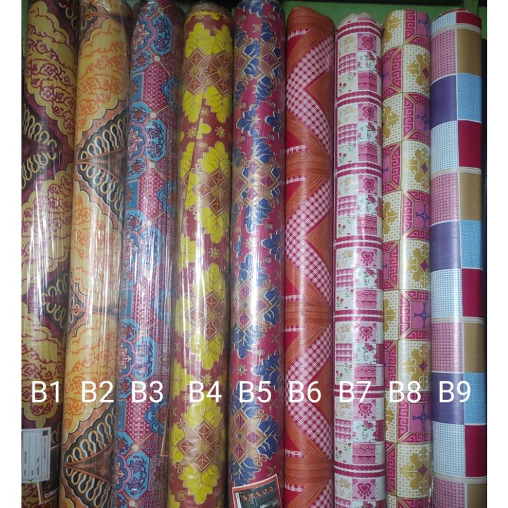 Jual Karpet Lantai Alas Taplak Meja Plastik Motif Batik Bunga Karpet ...