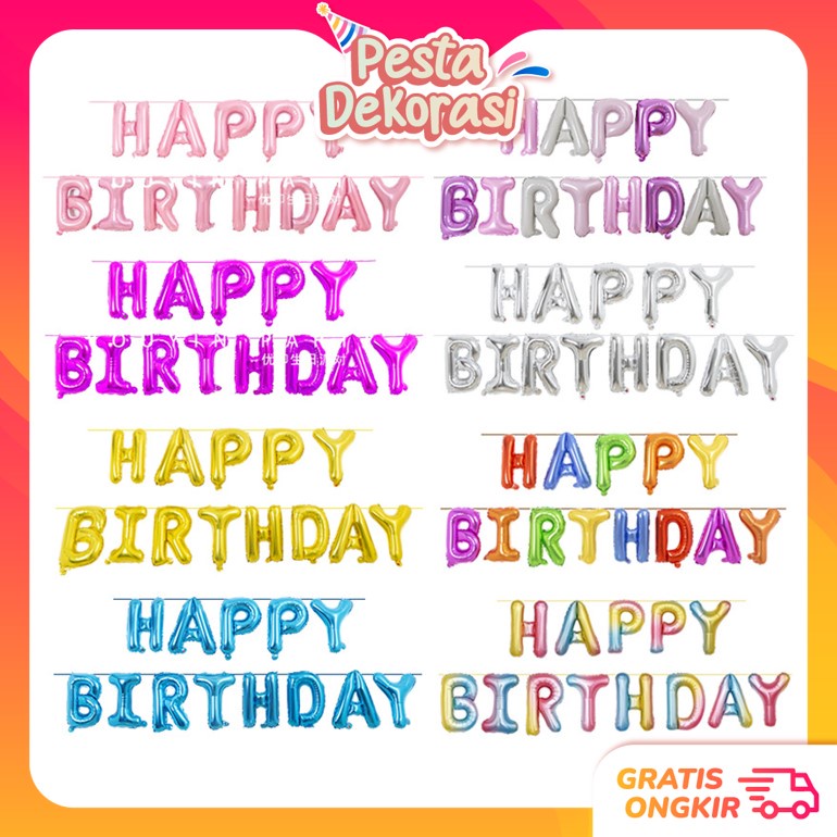 Jual Dekorasi - 5508 Balon Set Happy Birthday / Balon Ulang Tahun ...