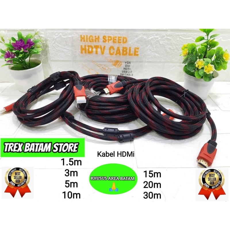 Jual KABEL HDMI 1.5M GOLD PLAT HIGH SPEED HDTV FOR TV LAPTOP PC STB ...