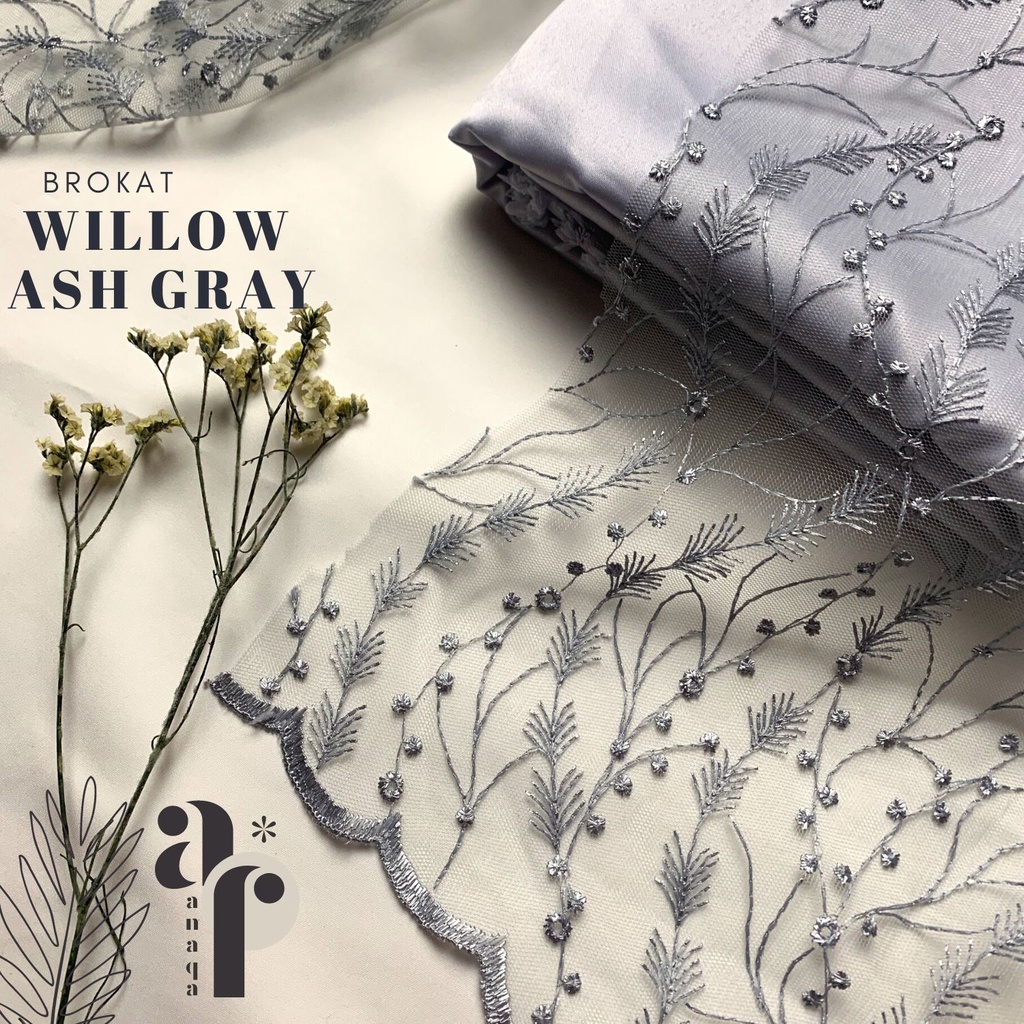 Jual ½ meter Kain Brukat Premium Willow Motif / Brokat Tile Prancis ...