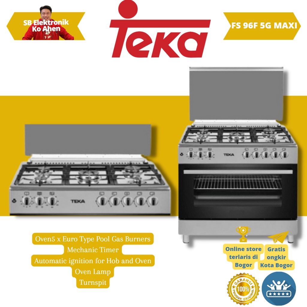 Jual Kompor Gas Oven Freestanding Cooker TEKA FS 96F 5G MAXI | Shopee ...
