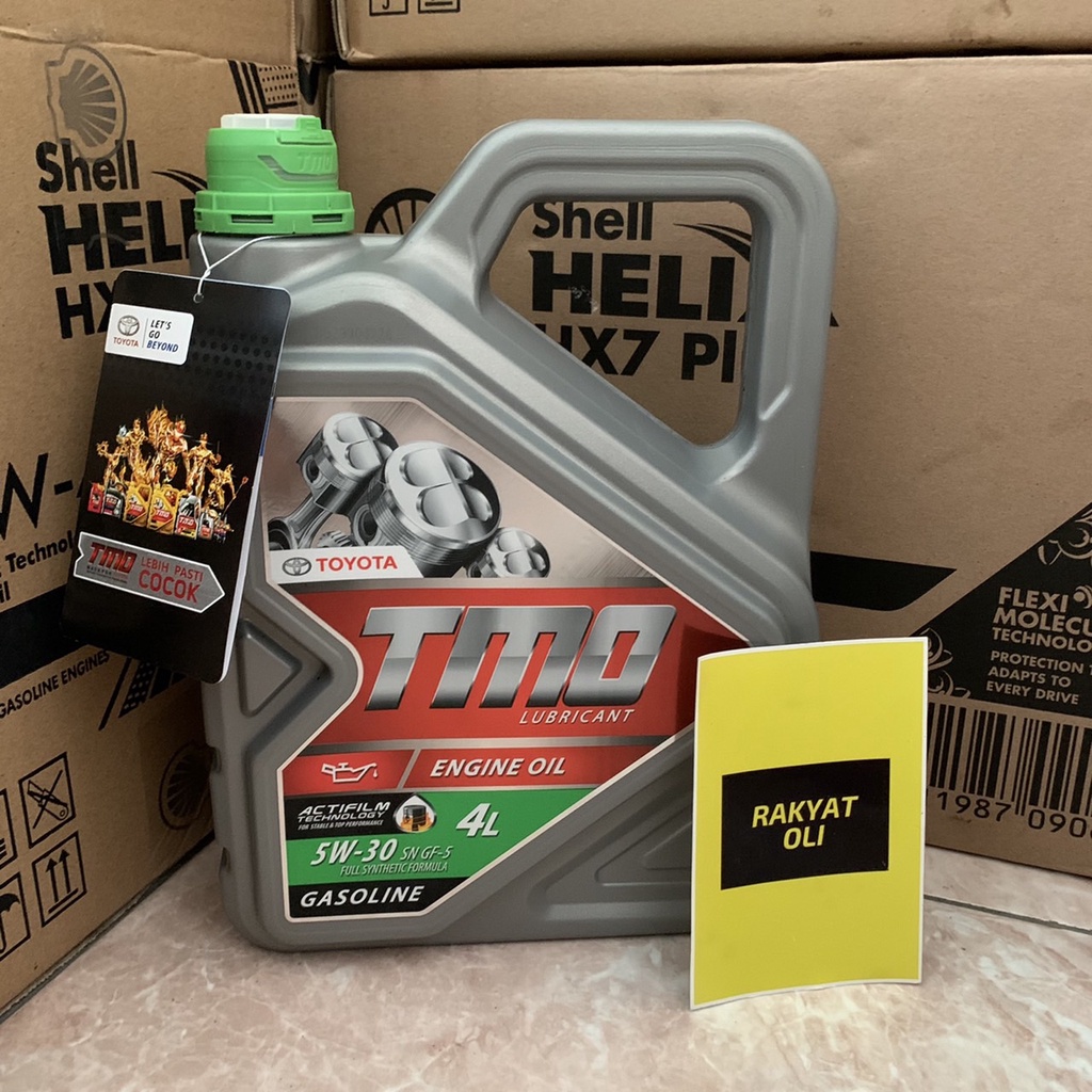 Jual Oli Mesin Mobil Toyota TMO 5W-30 BARCODE Api SN TOYOTA OIL 4 Liter ...