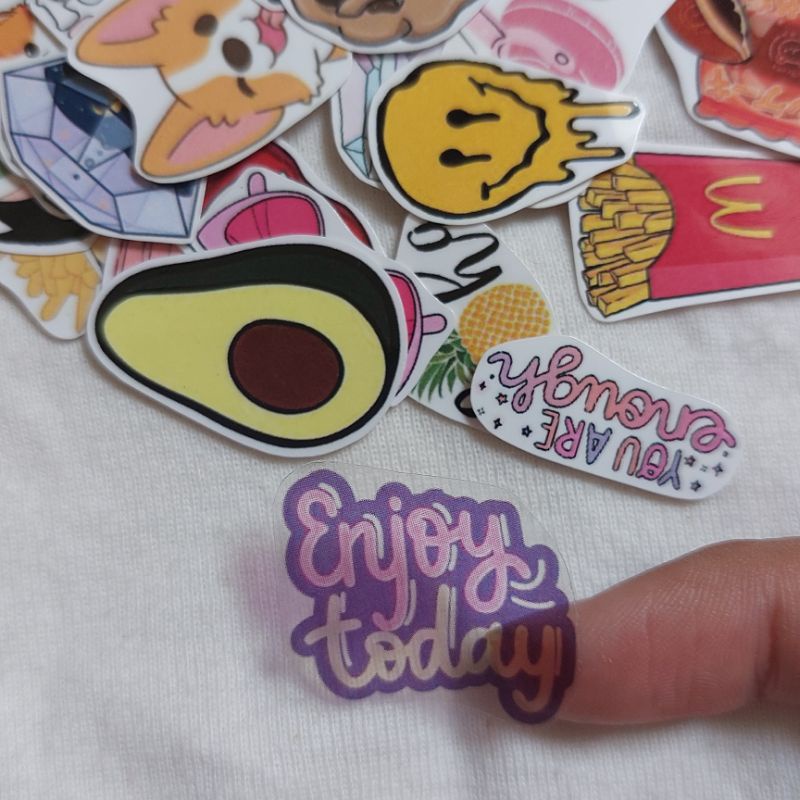 Jual [90 pcs] sticker transparant aesthetic ukuran kecil | Shopee Indonesia
