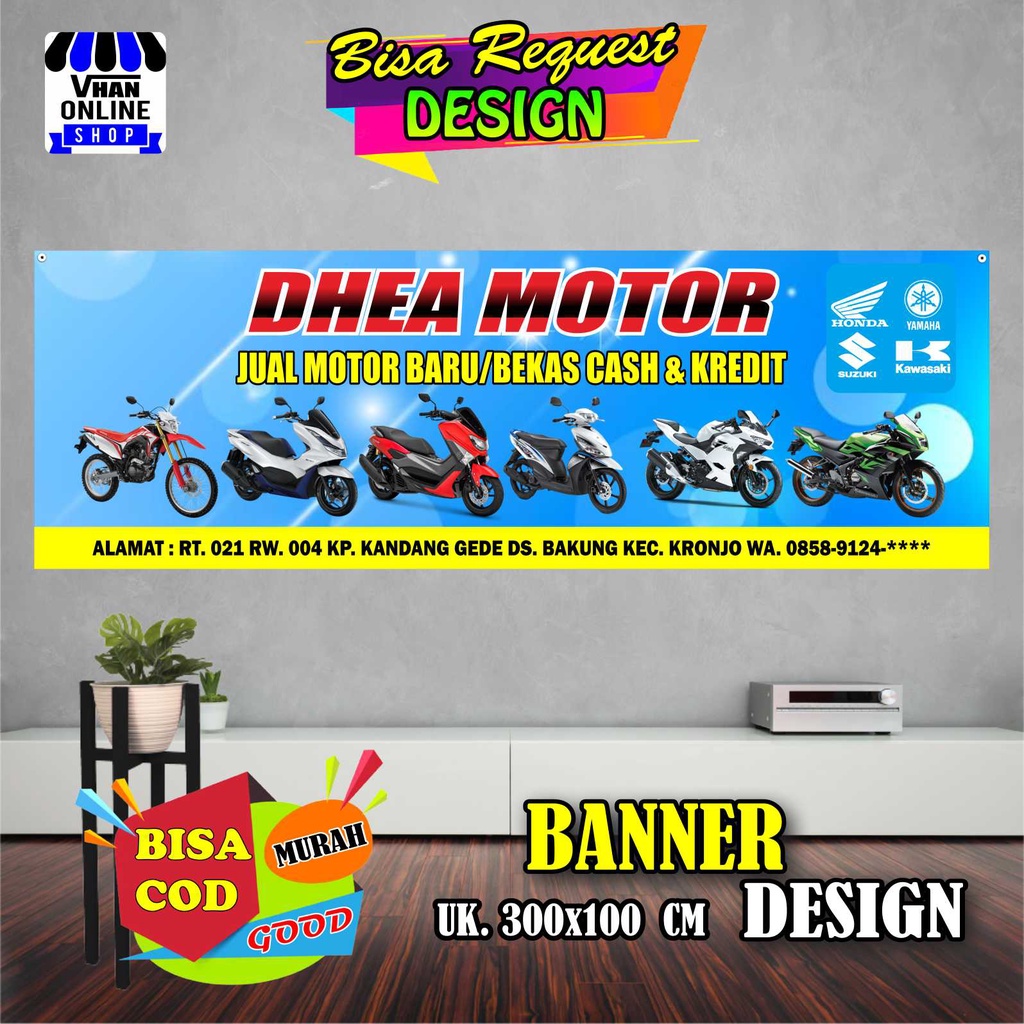 Jual Spanduk Banner Showroom Motor, Jualan Motor Bekas Dan Baru, Bagus ...