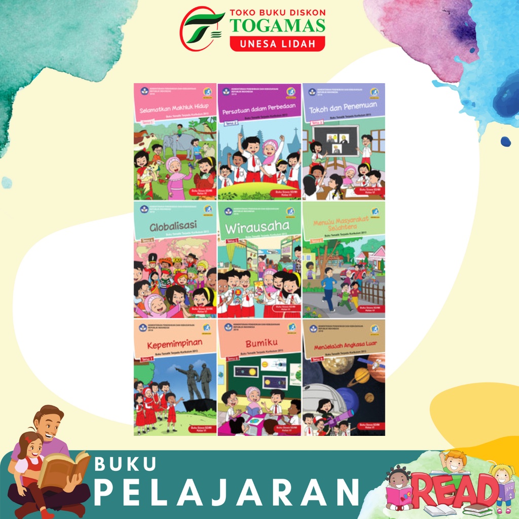 Jual BUKU TEMA / TEMATIK SD KELAS VI TEMA 1, 2, 3, 4, 5, 6, 7, 8, 9 ...
