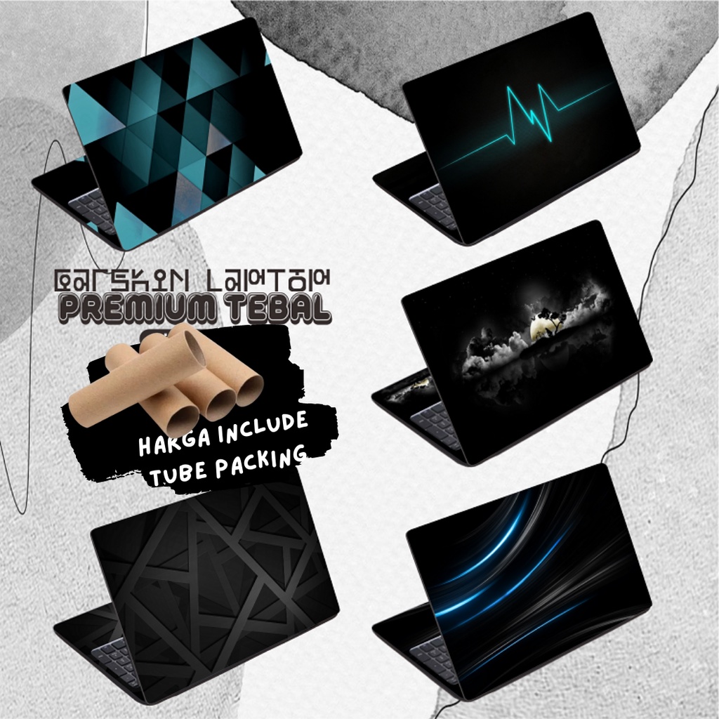 Jual Garskin Laptop Anti Gores Elegant Hitam Geometris Premium Full set ...