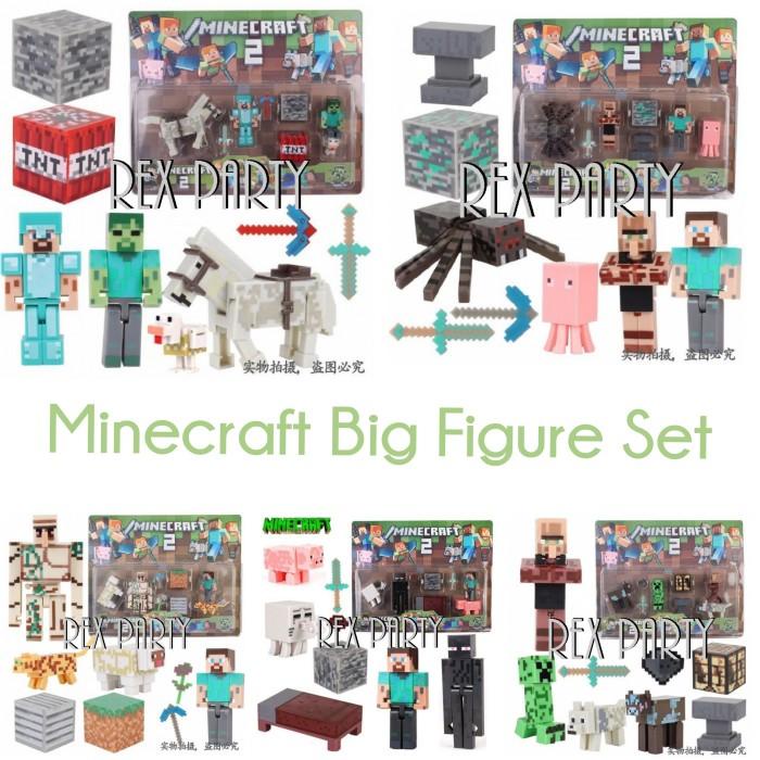 Jual Minecraft Figure Set Besar/Big Minecraft Figure Set/Topper ...