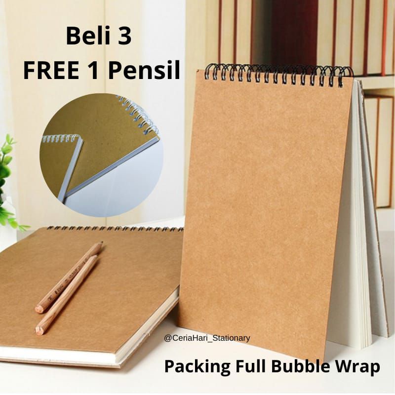 Jual Sketchbook Notebook A6 A5 50 Lembar 80gsm Buku Sketsa Desain ...