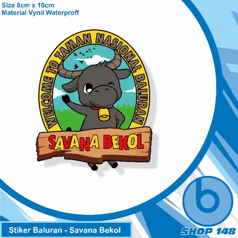 Jual stiker kenang kenangan taman nasional baluran/stiker merchandise ...