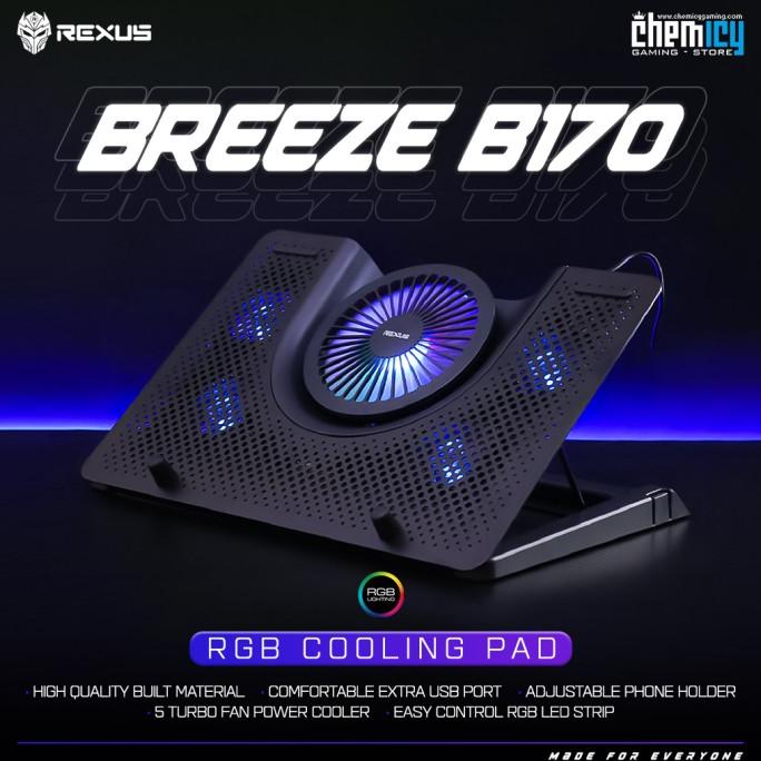 Jual Rexus Breeze B170 / B-170 RGB Cooling Pad / Fan Laptop | Shopee ...