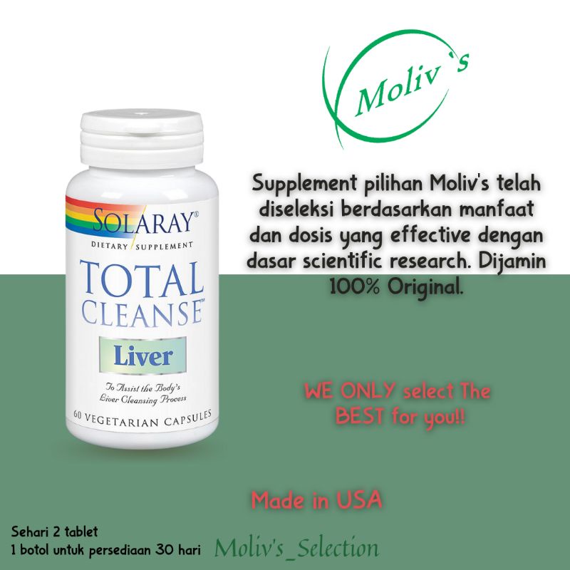 Jual Solaray Total Cleanse Liver, 60Vegcaps, 100%Original | Shopee ...