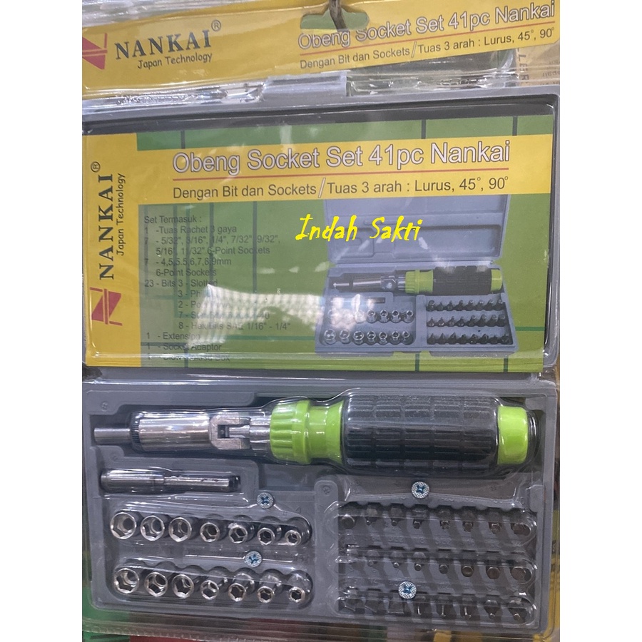 Jual Obeng Socket Kunci Obeng Sok Set 41pcs NANKAI | Shopee Indonesia