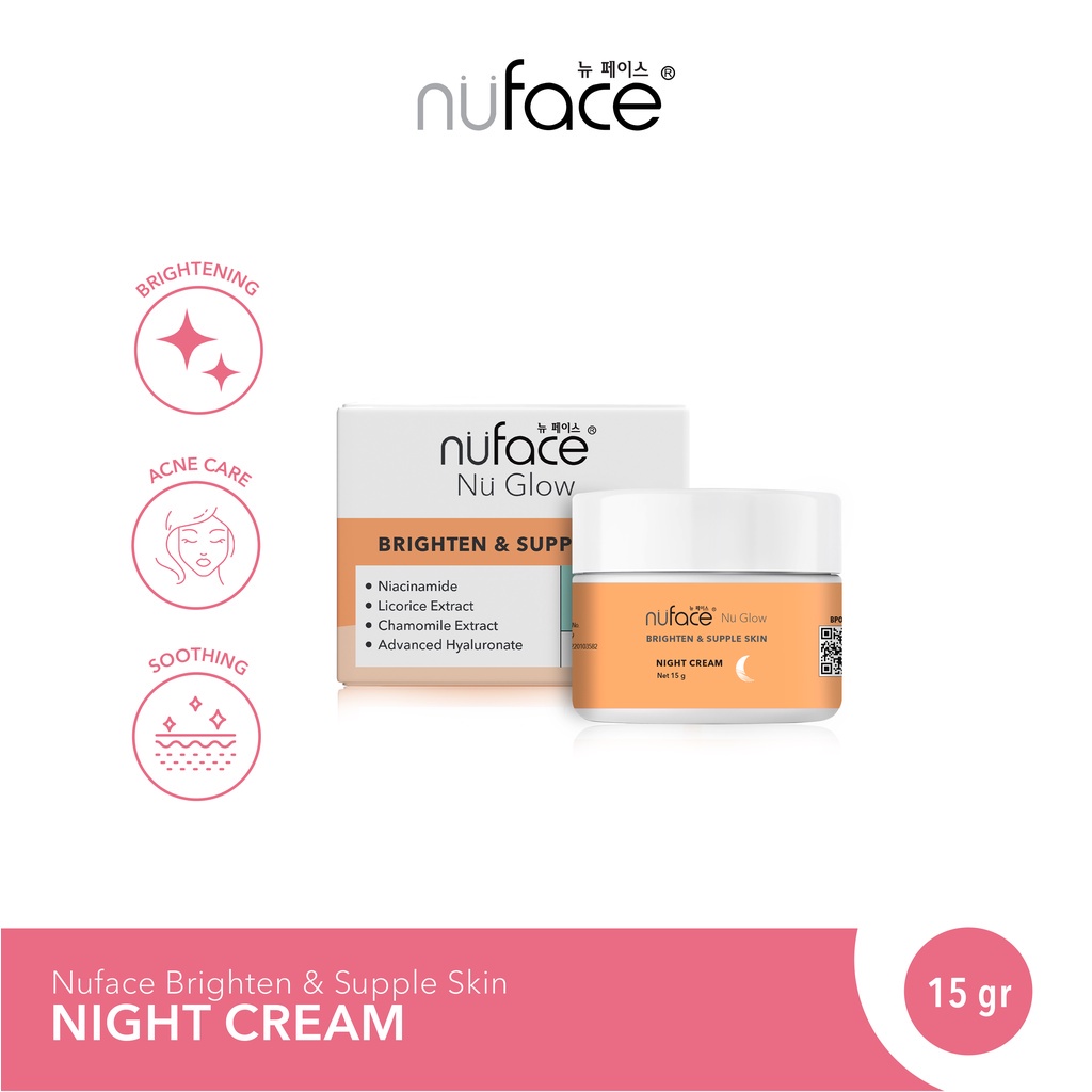 Jual (HERBORIST) NUFACE NUGLOW BRIGHTEN & SUPPLE SKIN NIGHT CREAM 15gr ...