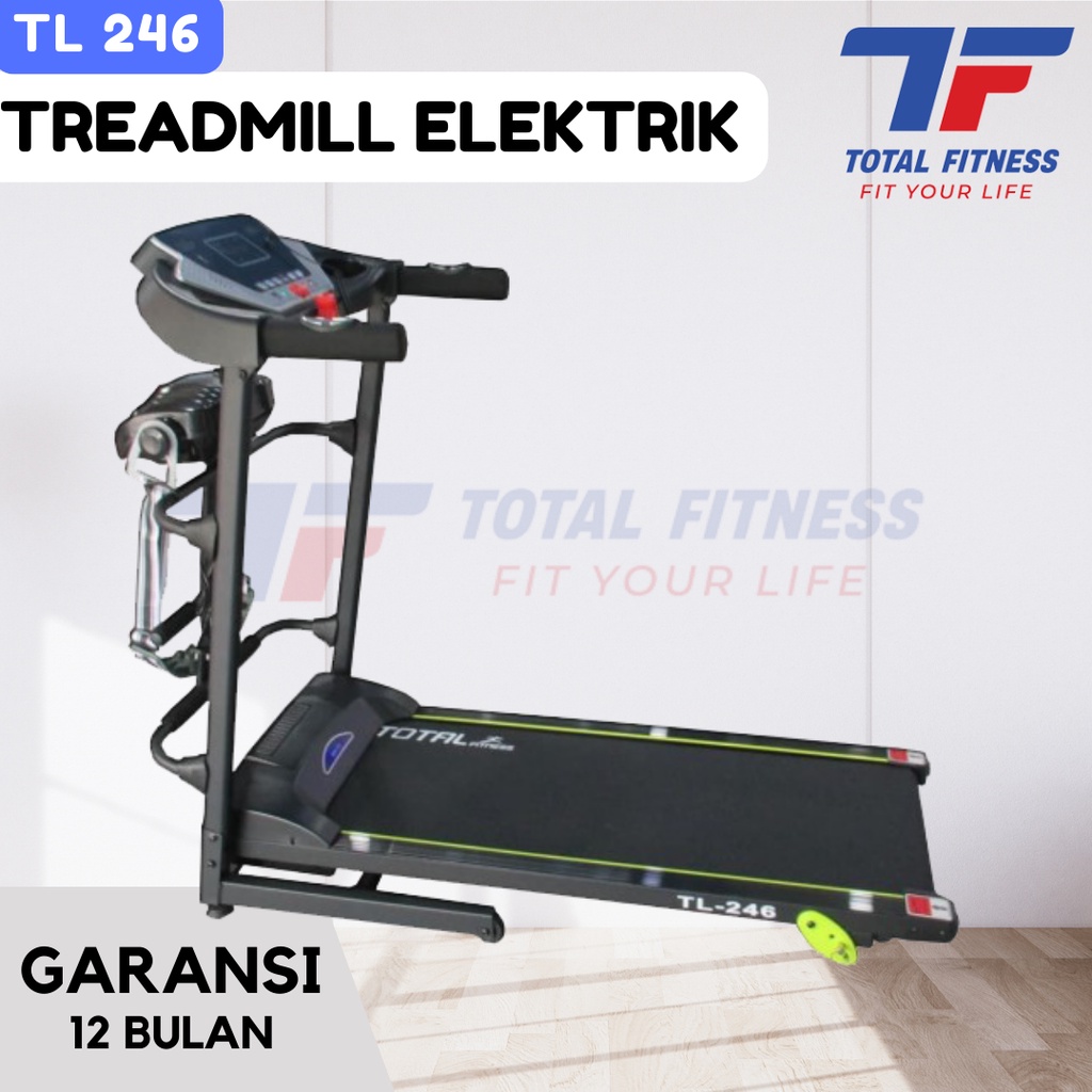 Jual Alat Fitness Treadmill Elektrik TL 246 Manual Incline Motor 1,5 Hp ...