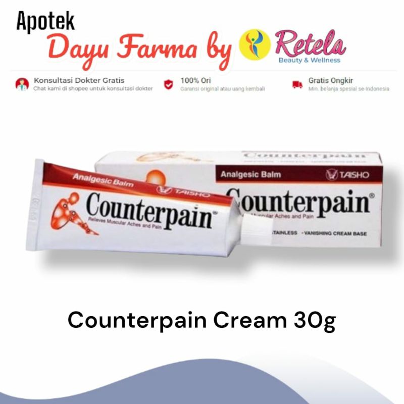 Jual COUNTERPAIN 1 TUBE ISI 30GR | Shopee Indonesia