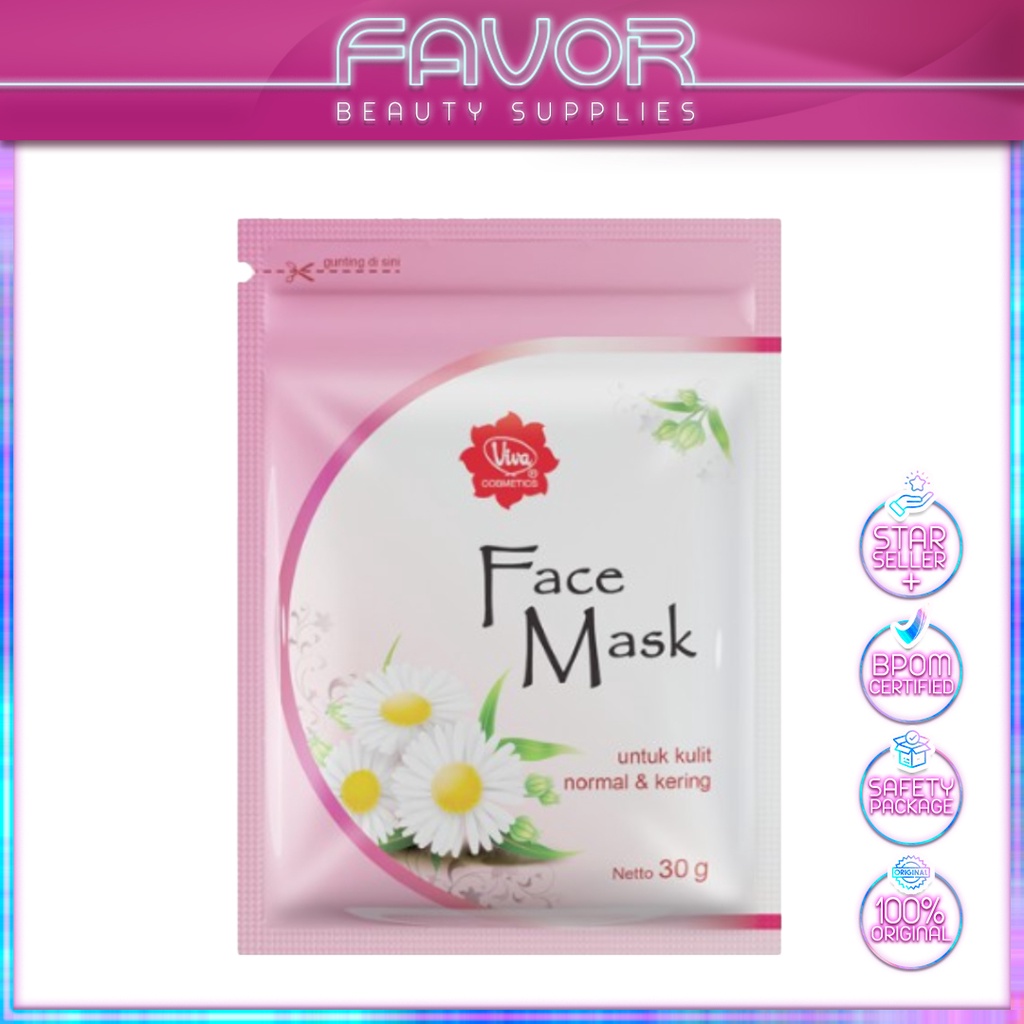Jual Viva Face Mask untuk Kulit Normal Kering 30 Gr | Shopee Indonesia