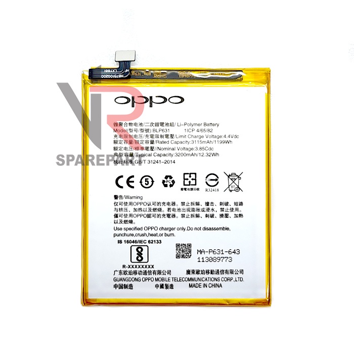 Jual BATERAI OPPO F3 / A77 / F5 / A73 / BLP631 BATRE BATTERY | Shopee ...
