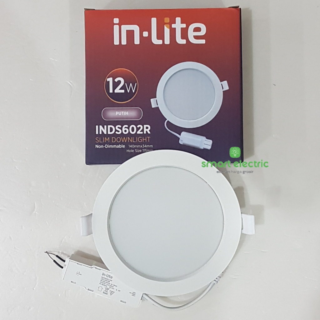 Jual in-Lite Slim Downlight 12 Watt LED Lampu Tanam Plafon Inlite Putih ...