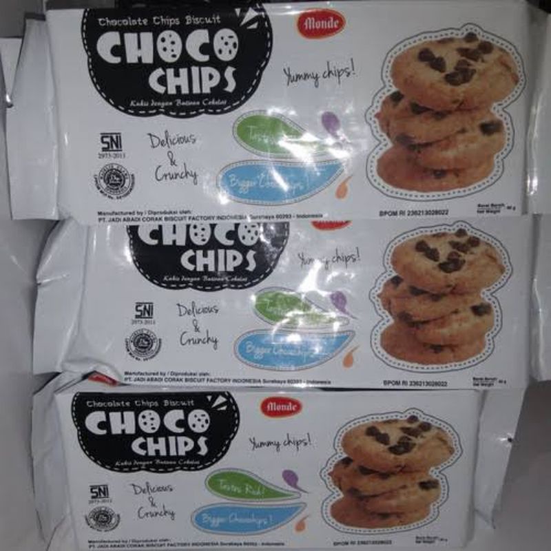 Jual MONDE CHOCOLATE CHIP 90 GRAM | Shopee Indonesia