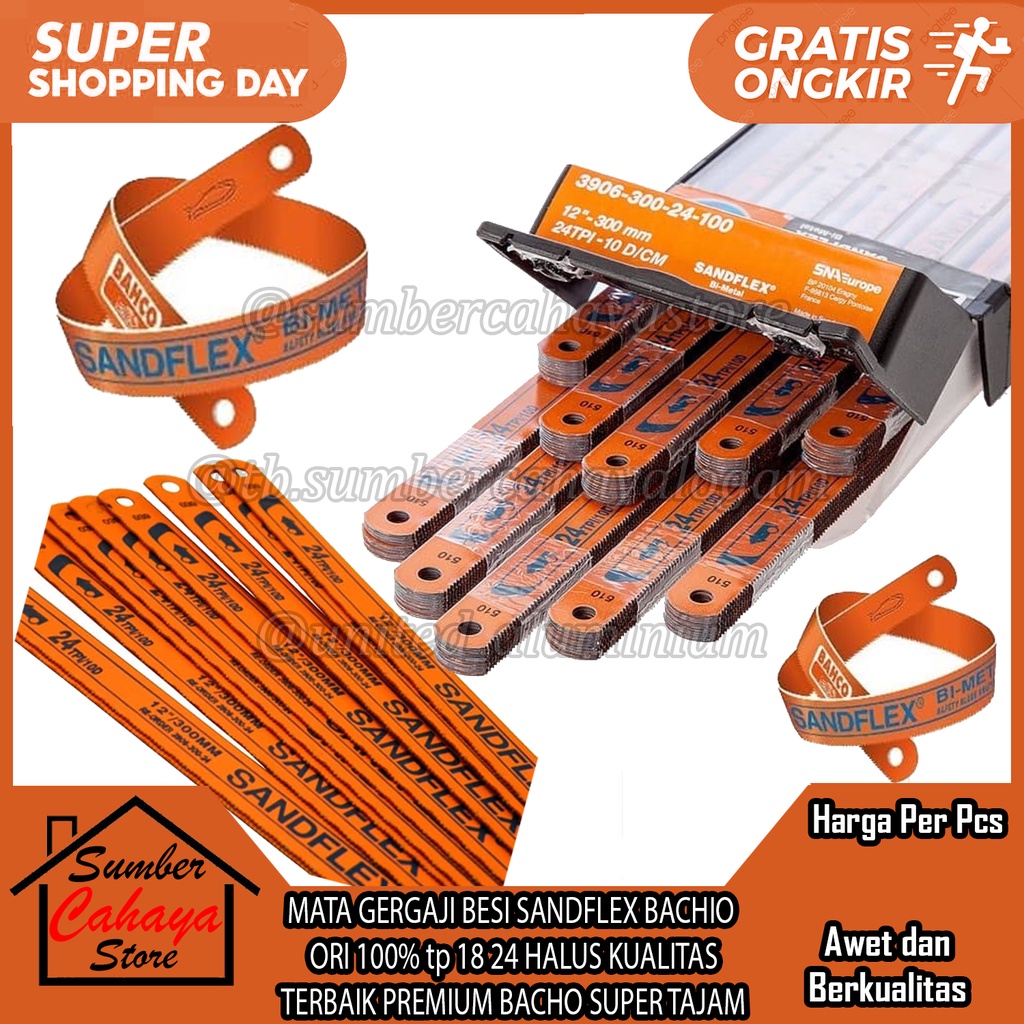 Jual MATA GERGAJI BESI SANDFLEX BACHIO ORI 100% tp 18 24 HALUS KUALITAS ...