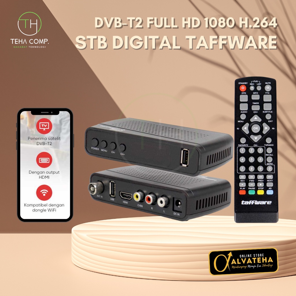 Jual STB Digital TV Tunner Full HD SET TOP BOX DVB T2 Receiver USB RCA HDMI | Shopee Indonesia