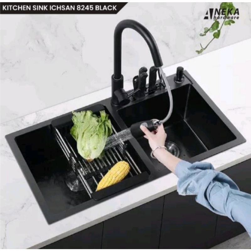 Jual Handmade Kitchen Sink 8245 / Bak cuci piring double / Bak cuci ...