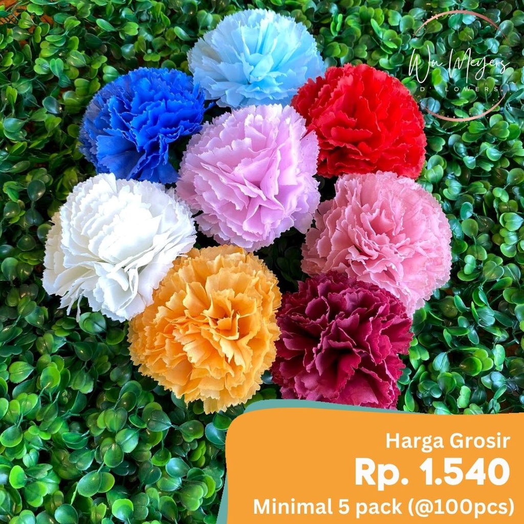 Jual Kepala bunga carnation artificial isi 100 | Shopee Indonesia