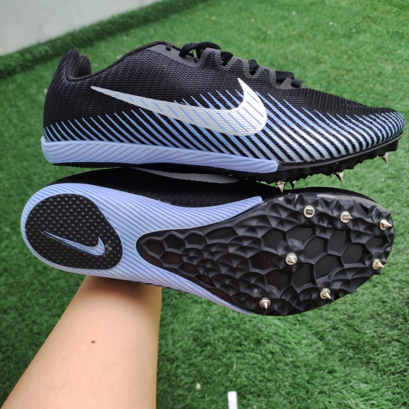 Jual READY SEPATU LARI SPIKE ZOOM RIVAL M9 METALIC SILVER | Shopee ...