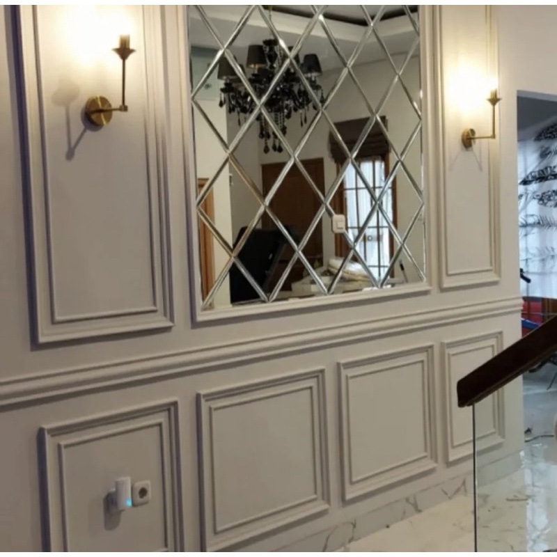 Jual Kaca Dekorasi Dinding Ukuran 15CM x 15CM Tebal 2MM (PAKET ISI 10 ...