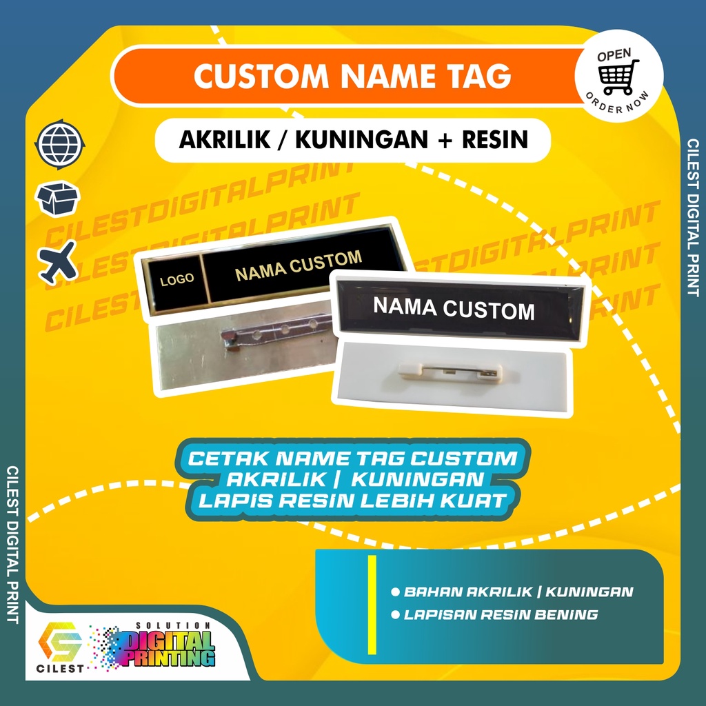 Jual COSTUM NAME TAG RESIN | Shopee Indonesia