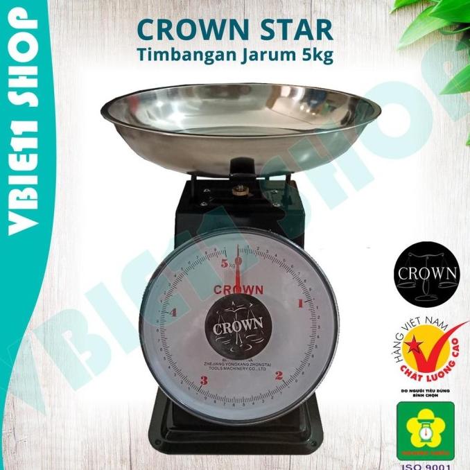 Jual Jw Timbangan Crown 5Kg Besi Stainless Jarum Analog Manual Duduk | Shopee Indonesia